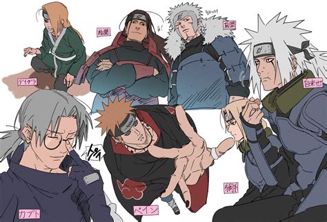Tsunade Deidara Jiraiya Pain Senju Tobirama And More Naruto And