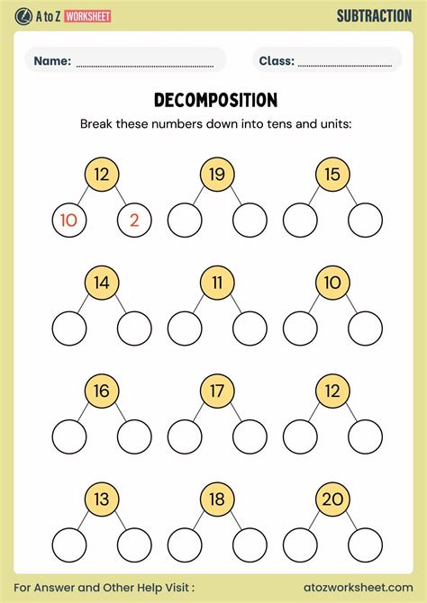 Subtraction Worksheets For Class 1 And Class 2 Free Pdf A To Z Worksheet Subtraction Worksheets For Class 1 And Class 2 Free Pdf A To Z Worksheet