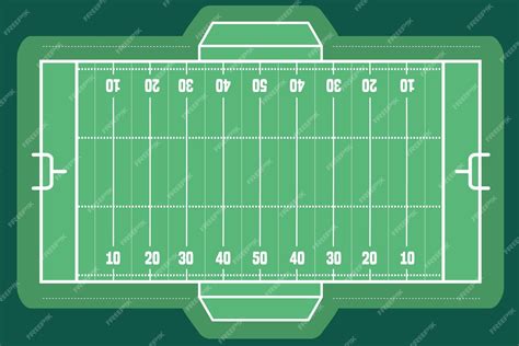 미식 축구 필드 평면도 무료 벡터