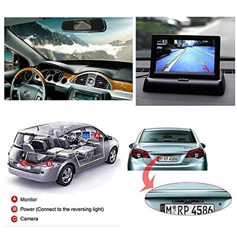 E Best®4 3 Foldable Tft Lcd Monitor Car Rearview Monitor Camera