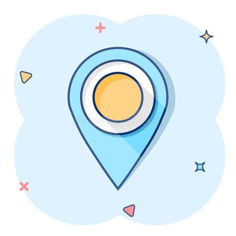 Vector Cartoon Map Pointer Icon In Comic Style Gps Navigation Mark Illustration Pictogram Stock