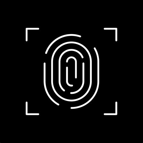 Fingerprint Line Inverted Icon 42837342 Vector Art At Vecteezy