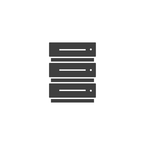 Vector Sign Of The Computer Server Symbol Is Isolated On A White