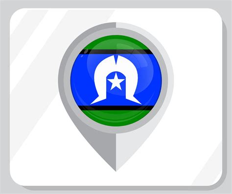 Torres Strait Islands Glossy Pin Location Flag Icon 28292760 Vector Art