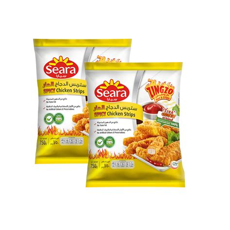 Seara Zingzo Spicy Chicken Strips 2 X 750 G Online At Best Price Lulu Uae
