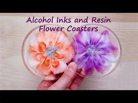 Watch Me Resin 3D Resin And Alcohol Ink Flower Coasters Alcohol Ink Alcohol Ink Crafts