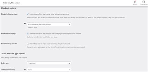 order minimum maximum amount limits for woocommerce plugin wpfactory