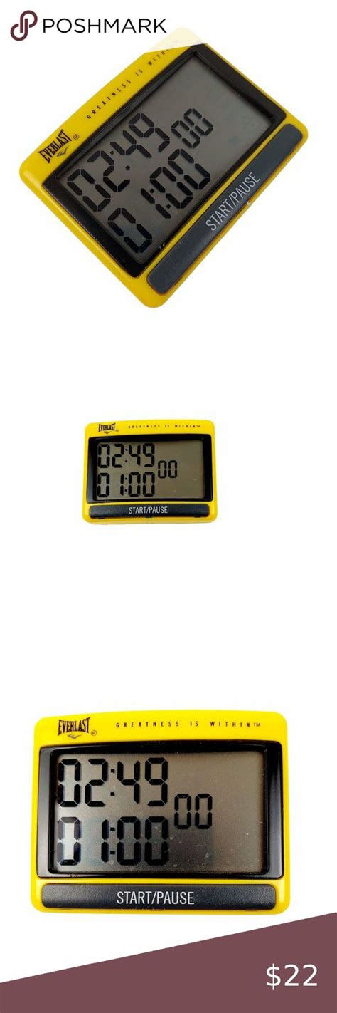 Everlast Boxing Interval Training Round Timer 7011 Yellow Digital Clip