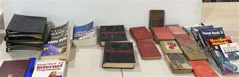 Two Boxes Group Lot Of Books Includes Visual Basics Resistance