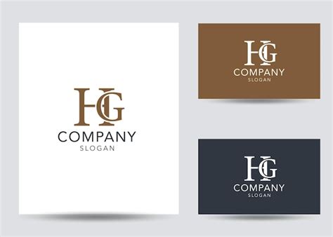 Premium Vector Modern Monogram Initial Letter Hg Logo Design Template