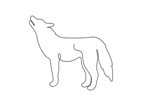 Premium Vector Wolf In One Continuous Line Drawing Vector Illustration
