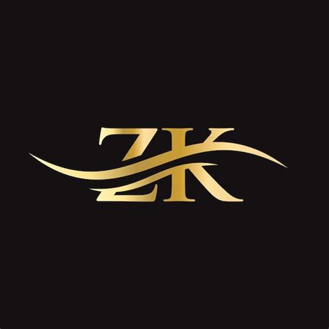 Lettre Zk Créative Avec Concept De Luxe Création De Logo Zk Moderne