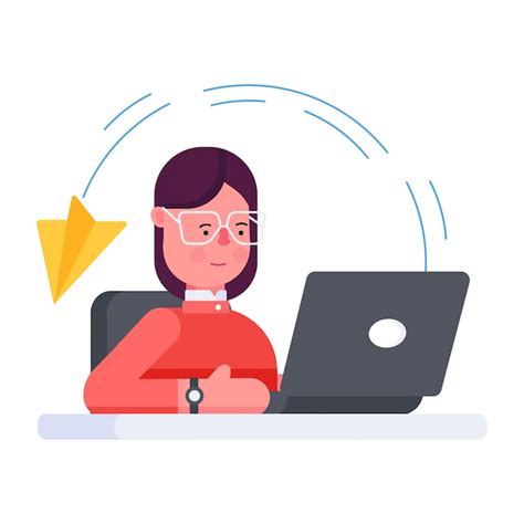 Premium Vector Sending Email Flat Style Icon