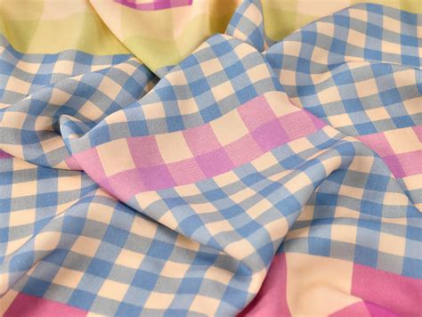 Patchwork Gingham Viscose Lawn Fabric Godmother Sew Confident