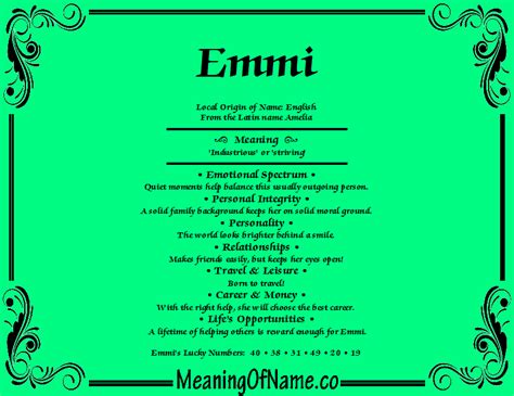 Emmi Meaning Of Name