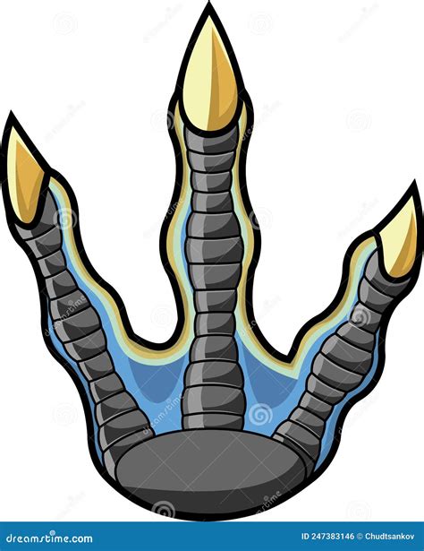 Allosaurus Hand Illustration Royalty Free Cartoon