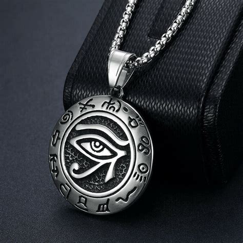 Egyptian Eye Of Horus Pendant Necklace Protection Jewelry Etsy