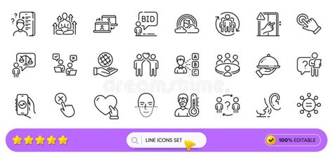 Dont Touch Whisper And Delegate Question Line Icons For Web App