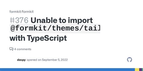 Unable To Import `formkitthemestailwindcss` With Typescript · Issue 376 · Formkitformkit