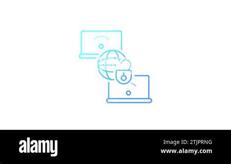 Animated Private Wan Gradient Icon Cyber Security Technology Online