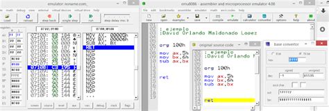Ejemplos Con Emu8086