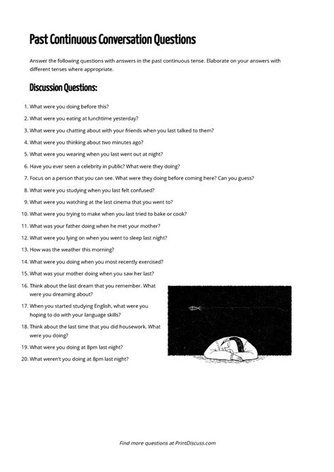 Past Continuous Questions Past Continuous Conversation Questions Answer The Following Past Continuous Questions Past Continuous Conversation Questions Answer The Following