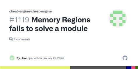 Memory Regions Fails To Solve A Module Issue 1119 Cheat Engine