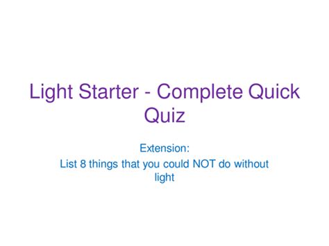 recap light lesson for ks3 teaching resources