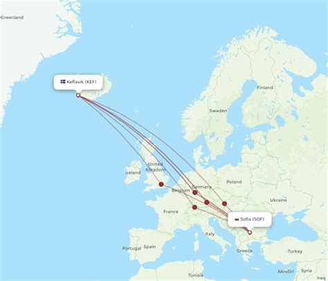 All Flight Routes From Sofia To Reykjavik Sof To Kef Flight Routes