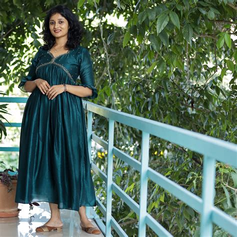 Vijithra Silk Alia Cut Designer Kurti Pre Order 3915 Dct Dream