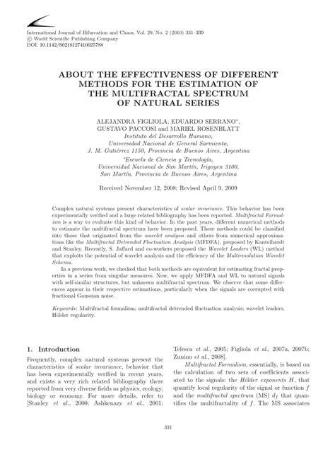 Pdf About The Effectiveness Of Different Methods For The Estimation