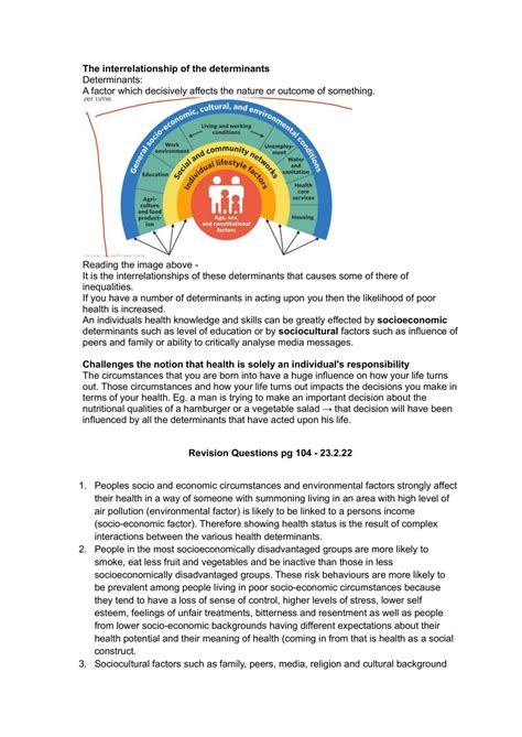 Pdhpe Core 1 Completed Notes 2023 Personal Development Health And