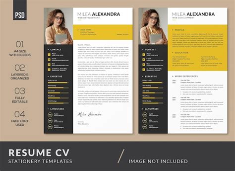 Premium PSD Modern Minimalist Resume Cv Design Templates