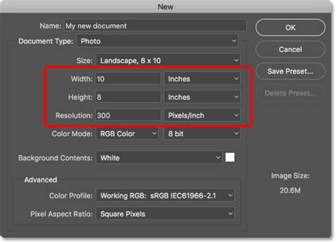 The Legacy New Document Dialog Box In Photoshop Cc