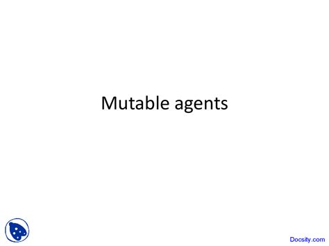Mutable Agents Multi Agent Systems Lecture Slides Docsity