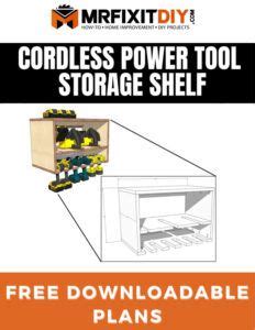 Clever Diy Cordless Power Tool Shelf