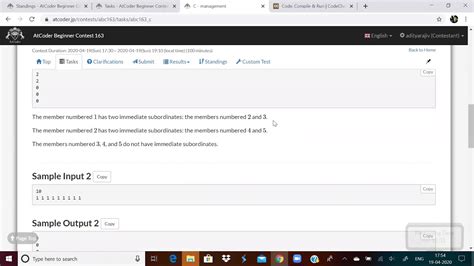 Atcoder Beginner Contest 163 Problem C 19 04 2020 Youtube