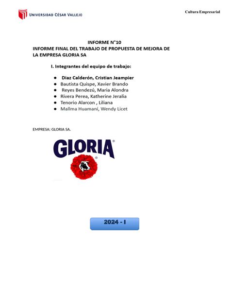 Formato De Informe Final Pdf Marketing Calidad Comercial