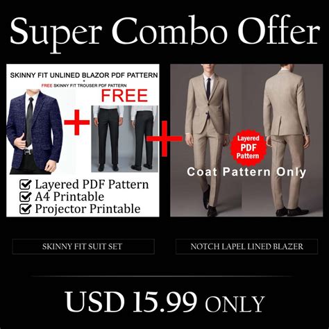 Mens Blazer Pdf Sewing Bundle Patterns Craftbook99