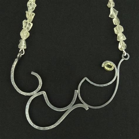 Silver Paisley Wave Necklace By Ellen Monaghan E97 Pyramid Gallery