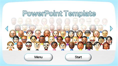 아바타 스타일 만화 캐릭터 컬러풀한 비디오 게임 선택 화면 레퍼런스 Ppt 파란펭귄