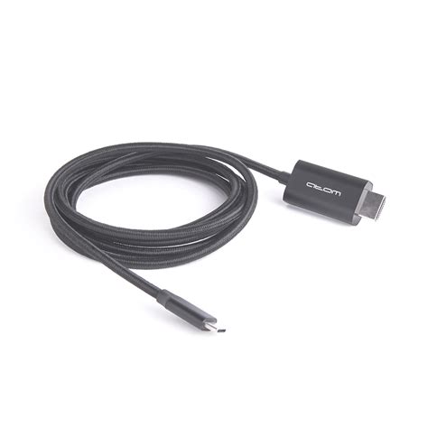 Шнур USB Type-C 3.1 - HDMI, 1,8м (шт/шт), 4К, 30Гц, черный, ATOM ...