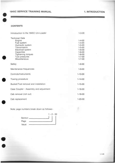 Case Uni Loader 1845c Service Training Manual