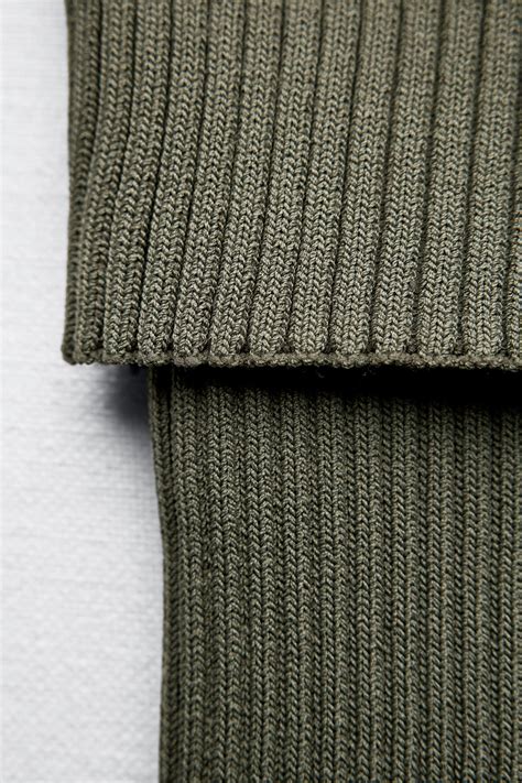 Zara Rib Knit Bandeau Top International Shipping