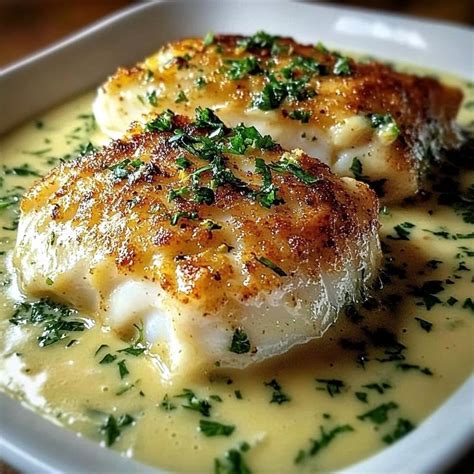 Baked Cod In Coconut Lemon Cream Sauce Rich And Deliciou