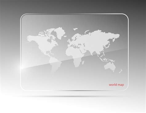 Premium Vector Glass World Map Illustration