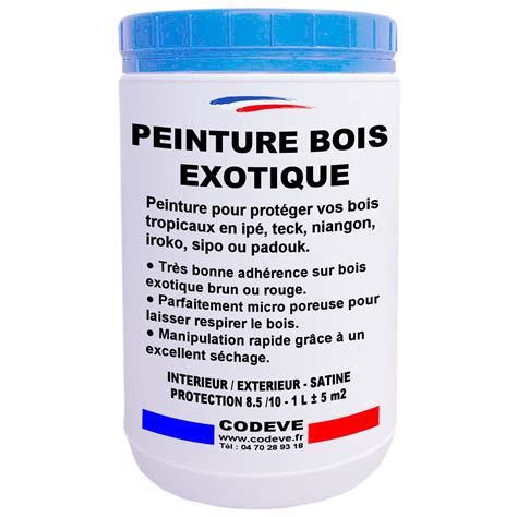 Peinture Bois Exotique 1 L Codeve Bois 1013 Blanc Perle Pour