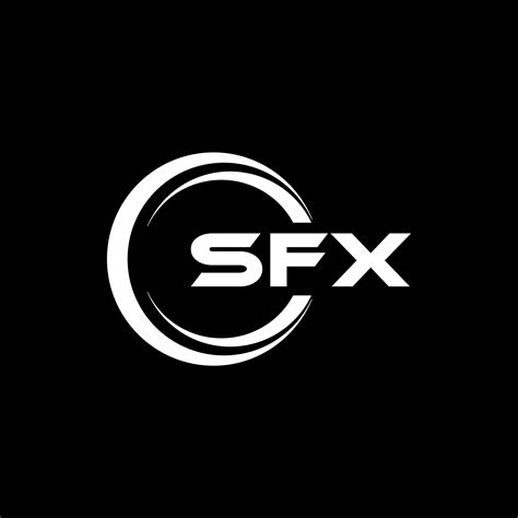 Sfx Letra Logo Diseño En Ilustración Vector Logo Caligrafía Diseños