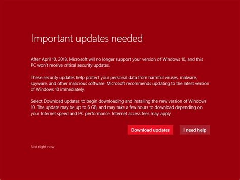 Important Update Needed Pop Up Microsoft Community