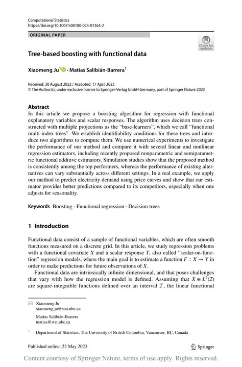 Tree Based Boosting With Functional Data Request Pdf